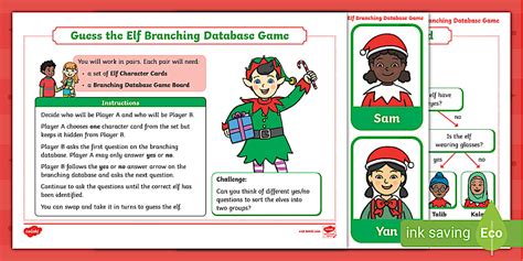 Ks1 Guess The Elf Branching Database Game Computing