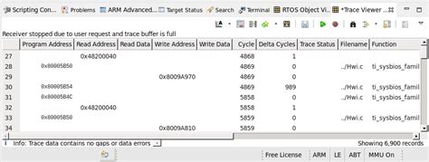 CCS 6 1 3 PC Trace For A Cortex A8 Doesn T Record Any Data Values When Select To Trace Data
