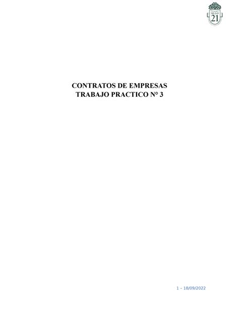 Tp3 Contratos De Empresa 100 Contratos De Empresas Trabajo Practico