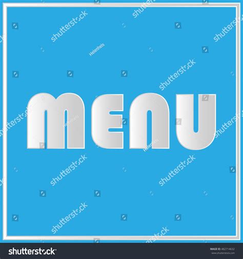 Menu Tag Vector Illustration Stock Vector Royalty Free 482714632