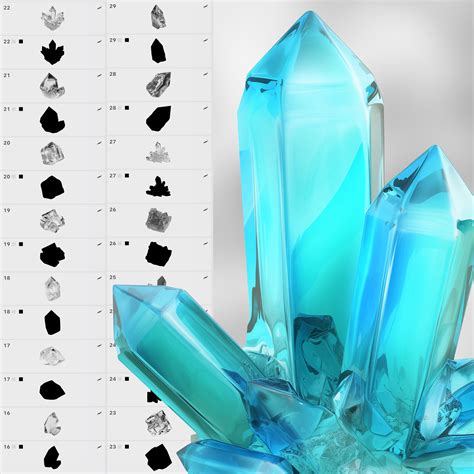 artstation 100 procreate crystals stamps procreate rhinestone