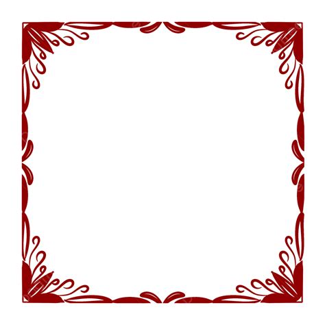 Border Red Retro Simple Pattern Decoration Photo Frame Pattern Border Decoration Red Pattern
