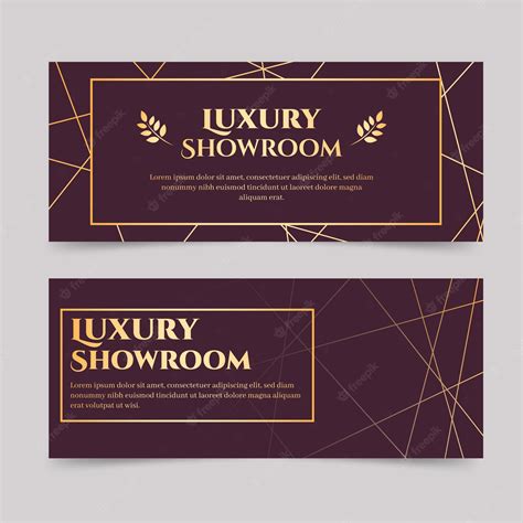 골든 배너 디자인 세트 무료 벡터