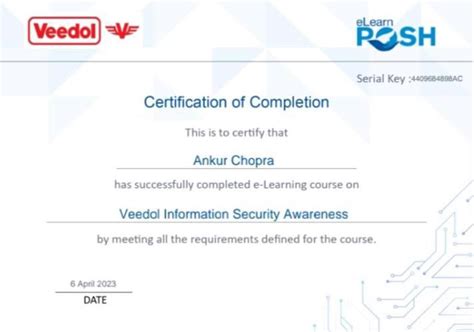 Ankur Chopra On Linkedin Certificate Of Completion Information