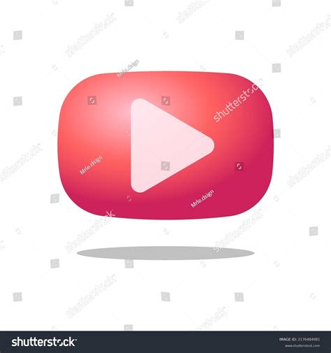 3d Red Play Button Logo Stock Vector Royalty Free 2176484981