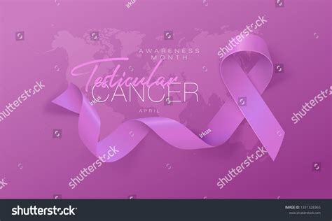 Testicular Cancer Awareness Calligraphy Poster Design Stock Vector