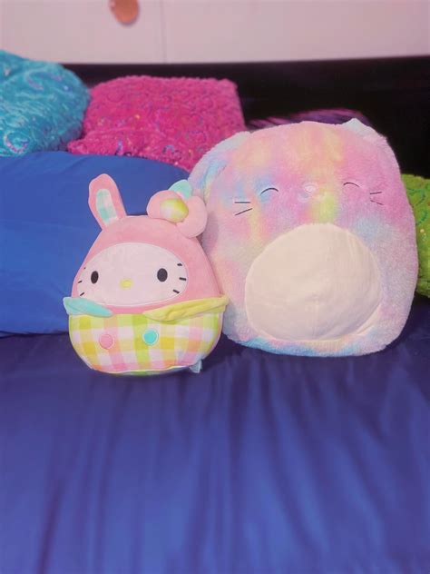 Heres My Two Cute Bunny Squishmallows Candy And Hello Kitty 🐰💕 R