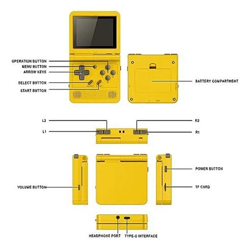 Handheld Clamshell Games Consoles Retro Game Console 12 Emulators 1000 Gaming 3 0 Inch Hd