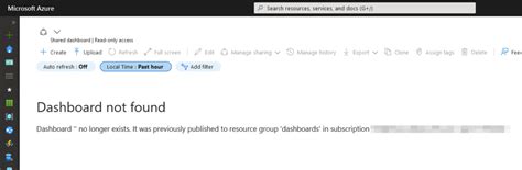 Azure Shared Dashboard Not Found February 2024 Web Performance Blog