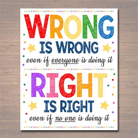 Classroom Decor Consequences Poster Inspirational Art Etsy