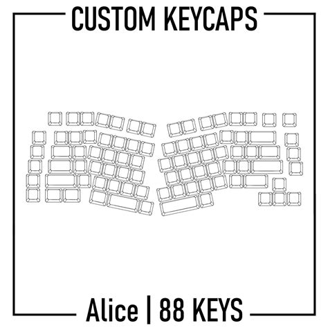 Alice Split Keyboard Custom Keycaps Ansi 88 Keys Goblintechkeys