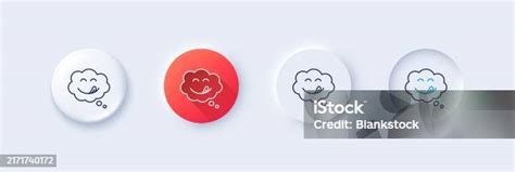 맛있는 미소 라인 아이콘입니다 혀 기호가 있는 이모티콘 코믹 말풍선 선 아이콘 벡터 3차원 형태에 대한 스톡 벡터 아트 및 기타 이미지 3차원 형태 고급 그라데이션