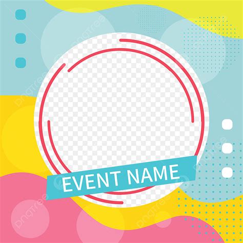 Twibbon Abstract Simple Border Colorful Geometric Figure Frame Twibbon Abstract Simple Png