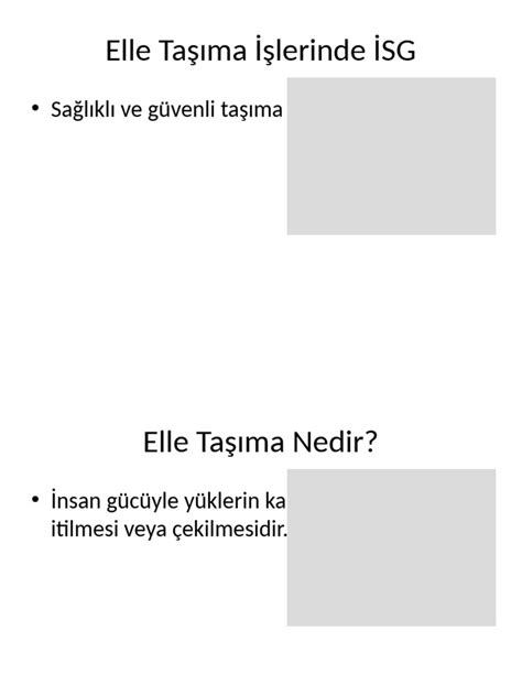 Elle Tasima Isleri Isg Gorselli Pdf