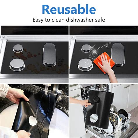 Stove Top Burner Cover Protector Reusable Non Stick Liner For Samsung