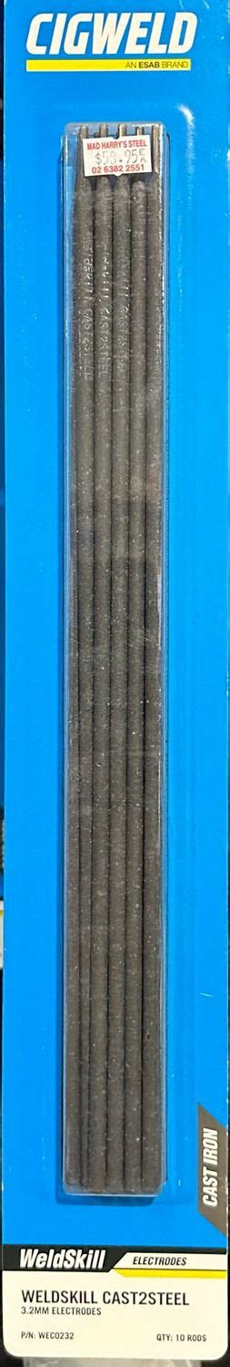 Cigweld Weldskill Cast2steel 32mm X 10 Electrodes