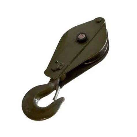 Mild Steel Manila Rope Pulley Block Single Sheave 6 M Capacity 1 Ton