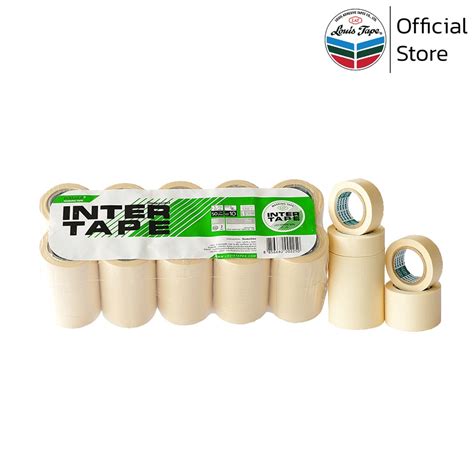 Inter Tape เทปย่นพ่นสี กระดาษกาวย่น 3 4 นิ้ว X 10 หลา แกนเล็ก 50