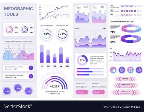 Bundle Infographic Ui Ux Kit Elements Royalty Free Vector