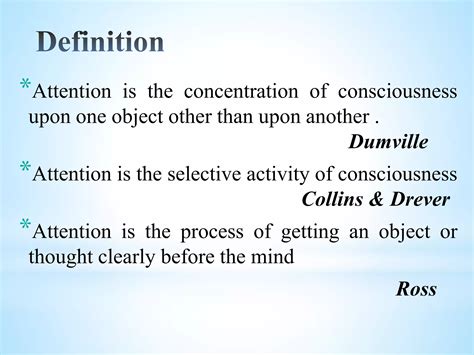 Attention Cognitive Process Psychology Pptx