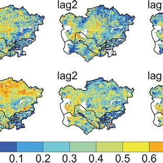 The Spatial Pattern In The Correlation Coefficients Between Monthly