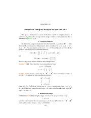 Complex Analysis Old Pdf CHAPTER 170 Review Of Complex Analysis In One Variable This Gives A