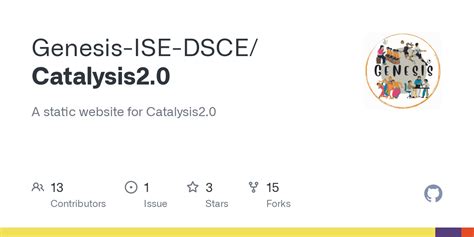 Labels Genesis Ise Dsce Catalysis Github