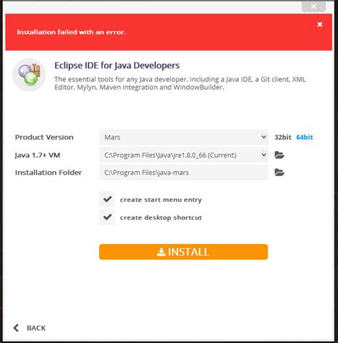 Eclipse Java Se Installation Error Without Message Stack Overflow