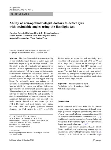Pdf Ability Of Non Ophthalmologist Doctors To Detect Eyes With