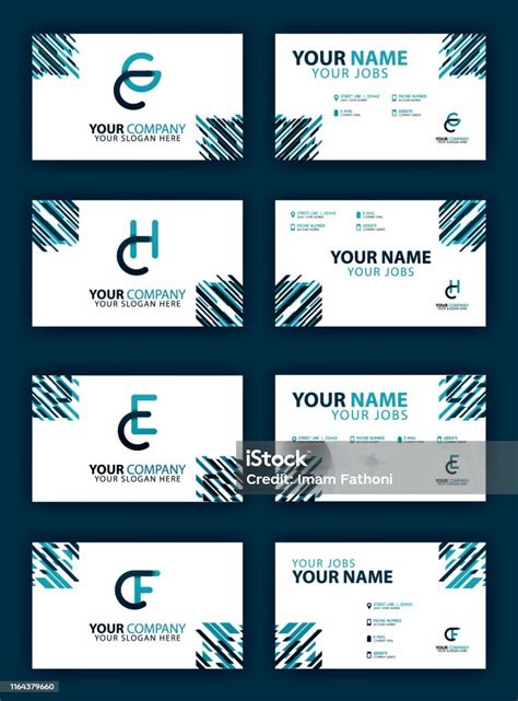 Cg와 C 회사 로고가 있는 명함 디자인 세트 방문 페이지 웹 사이트 모바일 앱 Ui Ux 배너 포스터 전단지 브로셔 웹 인쇄 문서에 대한 현대적인 평면 디자인 개념 벡터