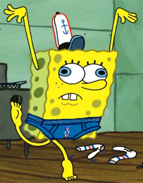 Spongebob Dancing In His Sonic Underwear By Darthbladerpegasus On