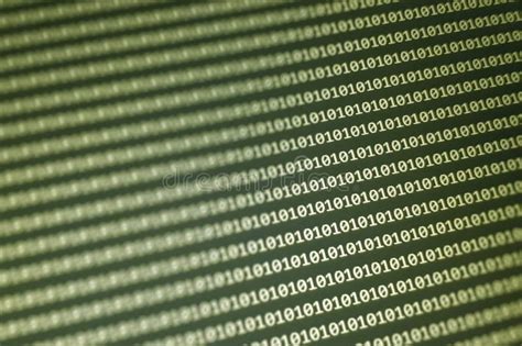 Abstract Digital Background Featuring A Matrix Of Binary Code In Green Tones This Visually