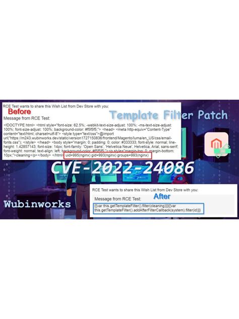 Magento 2 Cve 2022 24086 Cve 2022 24087 Template Filter Patch Wubinworks