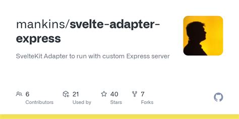 GitHub Mankins Svelte Adapter Express SvelteKit Adapter To Run With Custom Express Server