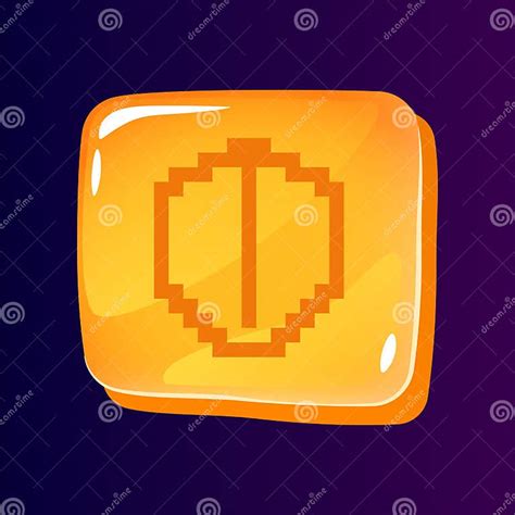 Shield Glossy Ui Button With Pixelated Icon Stock Vector Illustration Of Vector Phone 260364788