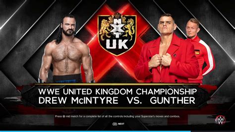 WWE K Drew McIntyre Vs Gunther YouTube