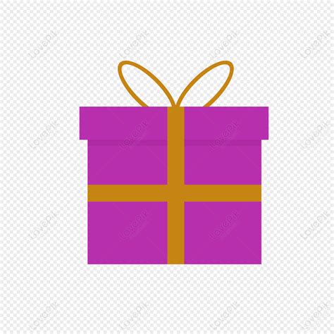 보라색 만화 선물 상자 Png 일러스트 무료 다운로드 Lovepik