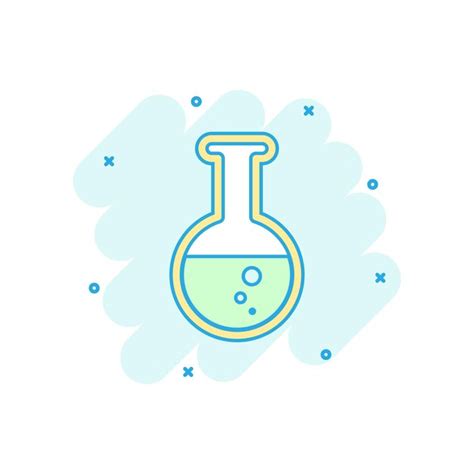 Premium Vector Cartoon Colored Chemical Test Tube Icon In Comic Style