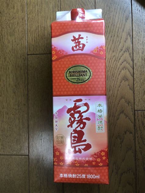 霧島 焼酎 茜霧島 25度 18l 1800ml パック 芋焼酎 霧島酒造 By メルカリ