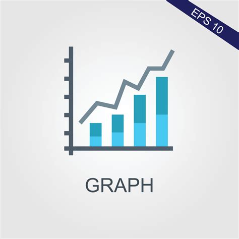 Graph Icon In Trendy Flat Style Isolated On Grey Background Chart Bar Symbol For Your Web Site