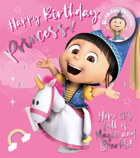 Despicable Me Princess Agnes Birthday Card Cazaar