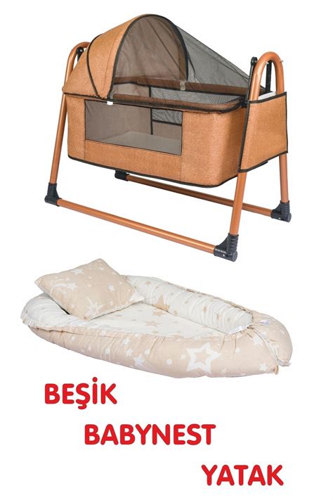 Özbay Btrend Babynest Yatak Ve Yastık Cep Hediyeli Sallanır Sepet Beşik Bebek Beşiği Hamak li