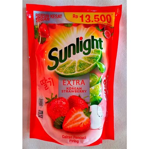 Jual Sunlight Sabun Cuci Piring Korean Strawberry Ml Shopee Indonesia