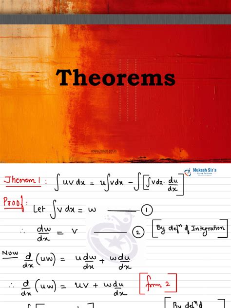 Theorems And Proofs In Integration Pdf Mathematics Mathematical