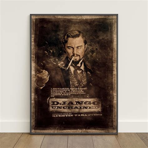 Django Unchained Poster Retro Print Wall Art Kraft Paper Print