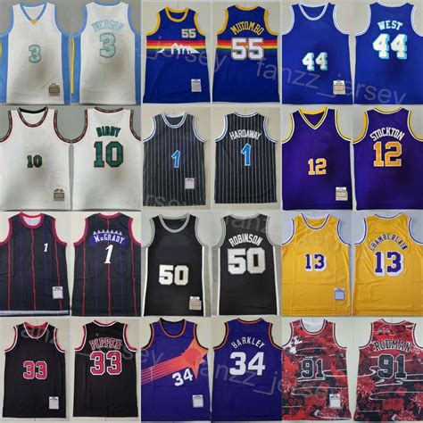 Retro Nba Throwback Jersey Vintage Lebron Ray Allen Scottie Pippen