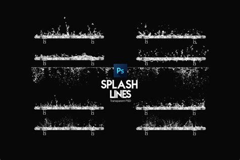 Water Splash Lines Psd Graphic Design Resources Photoshop Effects Splash
