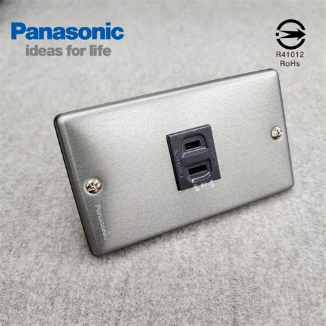 單顆插座 工業風 Panasonic 國際牌 單插 【電子發票 公司貨】開關 插座 不鏽鋼 金屬風 灰 黑 Loft 蝦皮購物