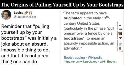 ‘pulling Yourself Up By Your Bootstraps Origin Truth Or Fiction