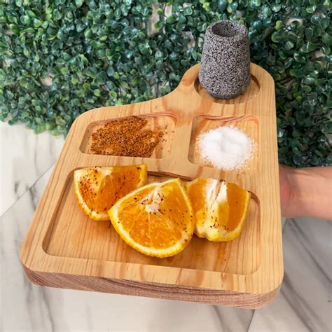 Tabla Botanera Mezcalera Para Shots Premium Madera Estufada De Pino